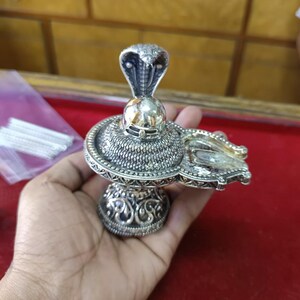 925 Sterling Silver Shivling, Shiva Lingam for Pooja, Silver Jaldhari ...