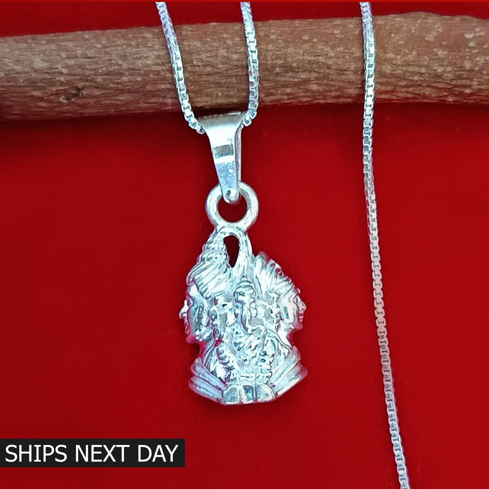 Sterling Silver Lord Shiva Parvati Pendant, Lord Shiva Family, Trishula ...