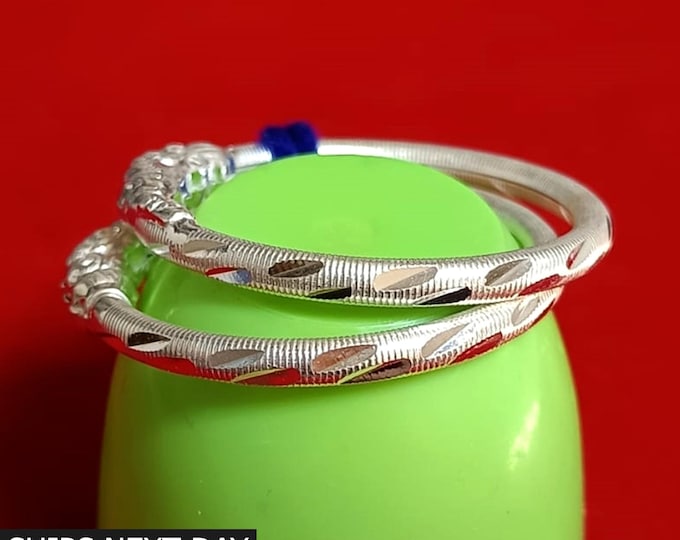 Silver Baby Bangles, Baby Bangles Sterling Silver, Baby Girl Bracelets ...