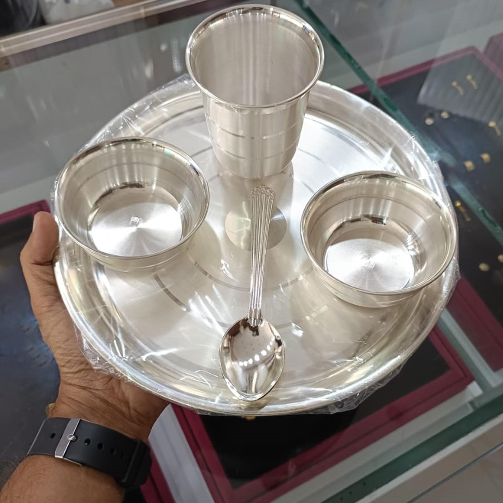 999 Pure Silver Handmade Dinner Set Silverware Utensils Gift 10" Inch ...
