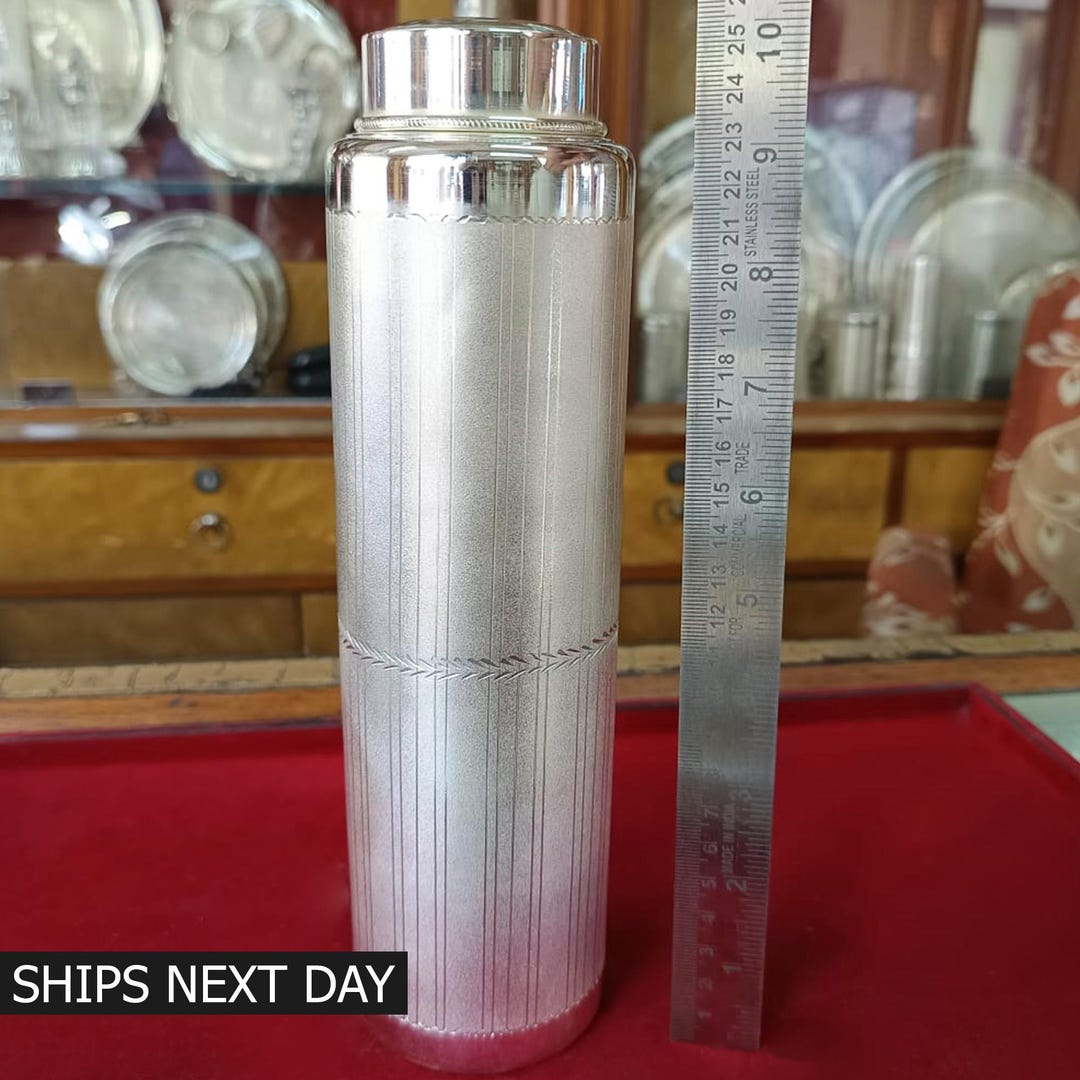 999 Pure Fine Silver Water Bottle - Etsy