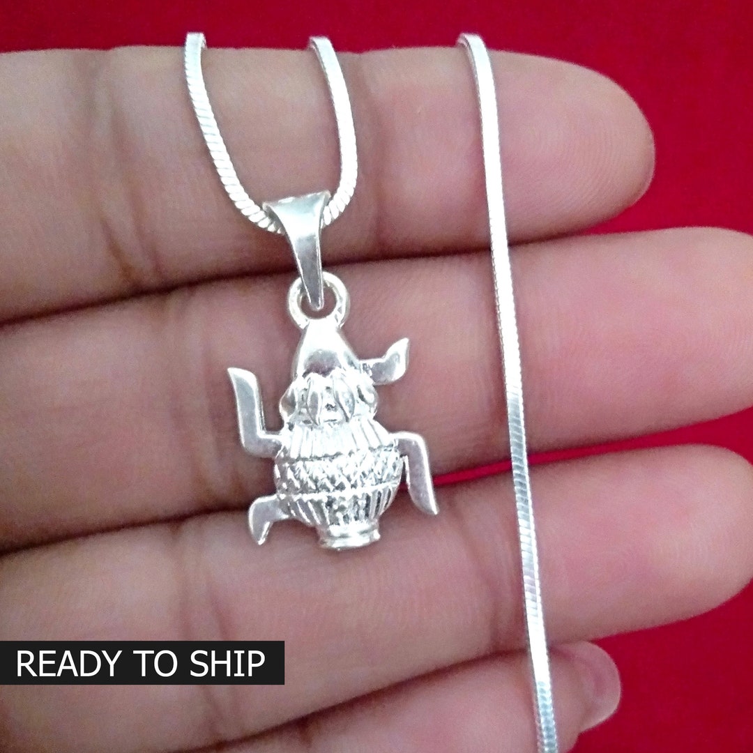 Spiritual Silver Swastik Pendant Auspicious Swastik Hindu Symbol Divine ...