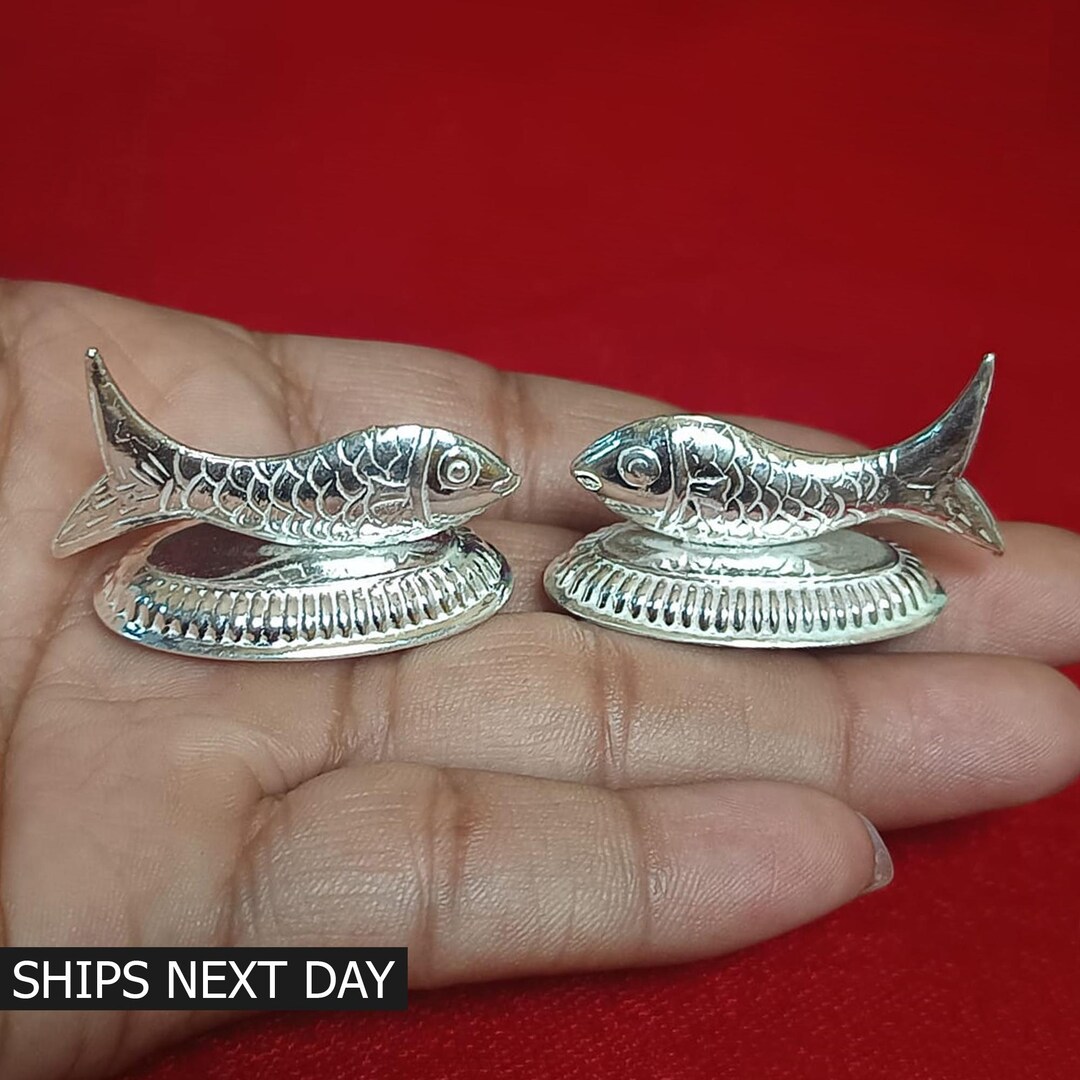 Pure Silver Fish Idol Statue - Hindu Pooja Article - Etsy