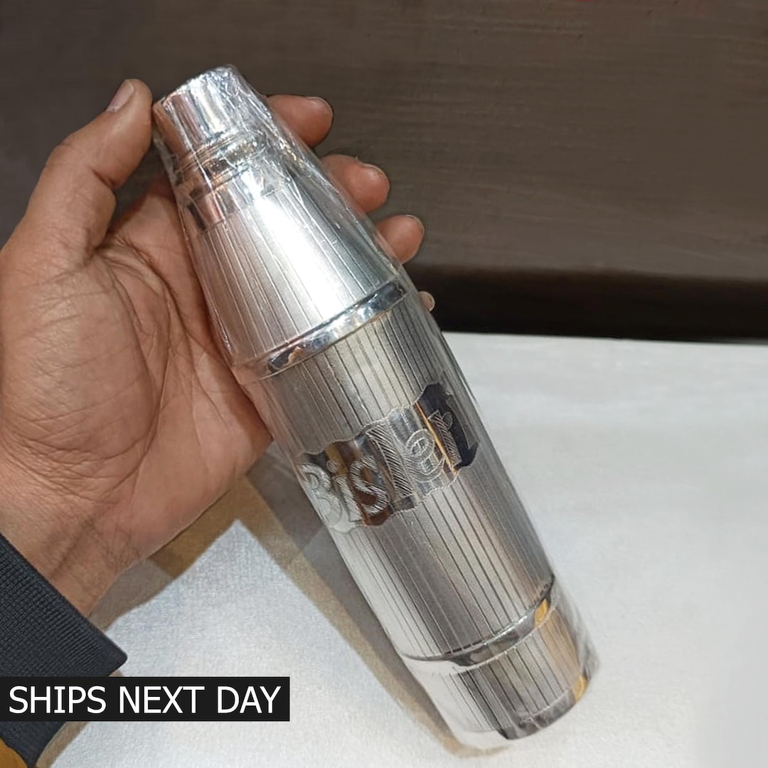 999 Pure Silver Water Bottle, Drinking Water Silver Bottle, Silver ...