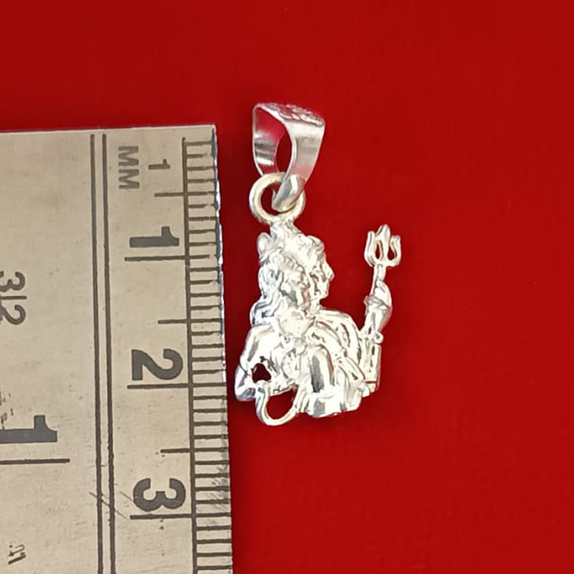 Sterling Silver Shiva Parvati Pendant, Trishula Locket - Etsy