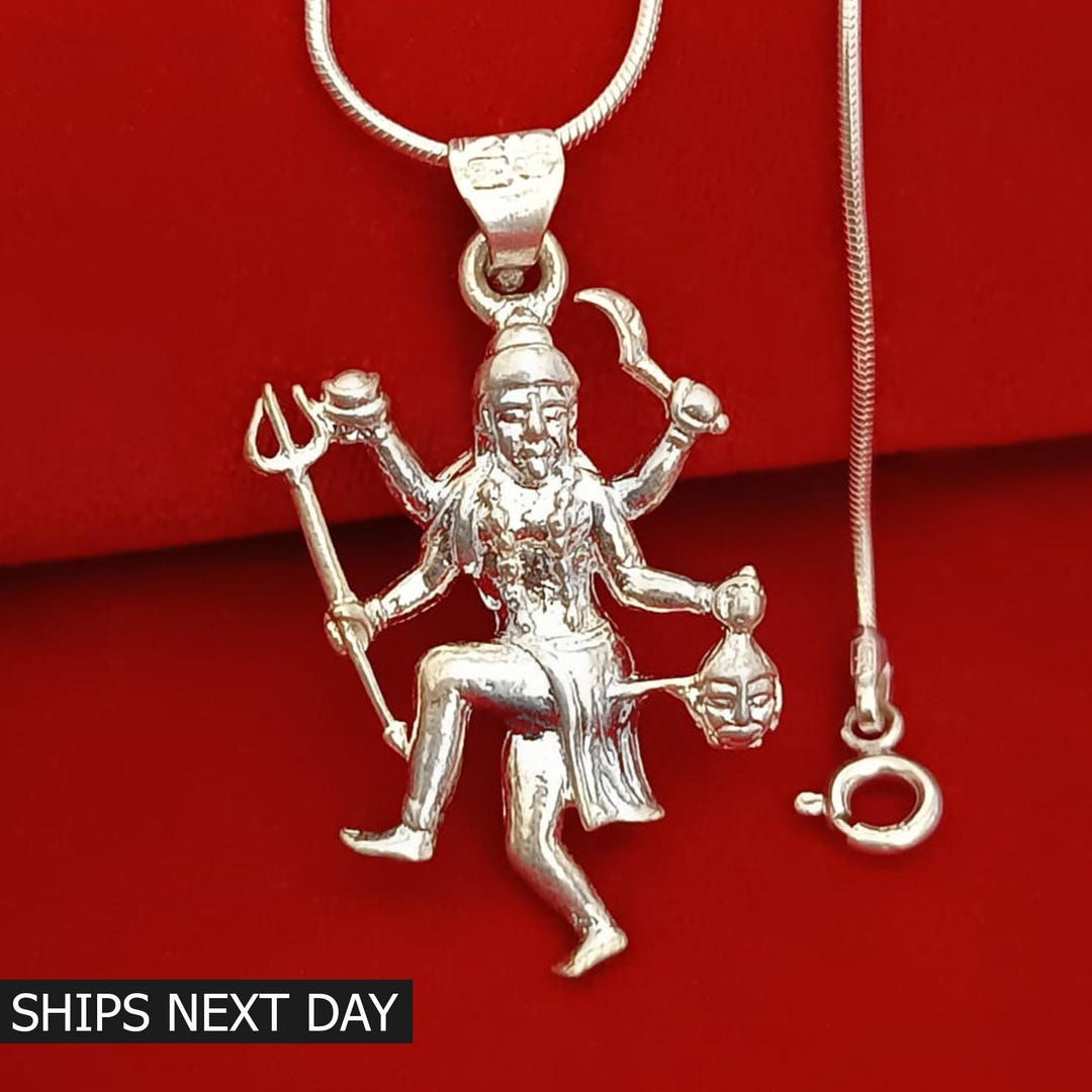 Goddess Kali Maa Pendant 925 Sterling Silver Kali Maa Goddess Locket ...