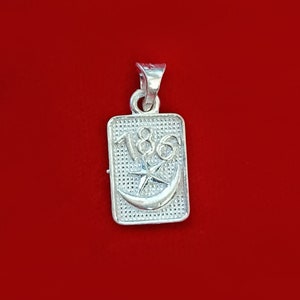 925 Sterling Silver Lucky 786 Pendant, Crescent Moon With Star ...