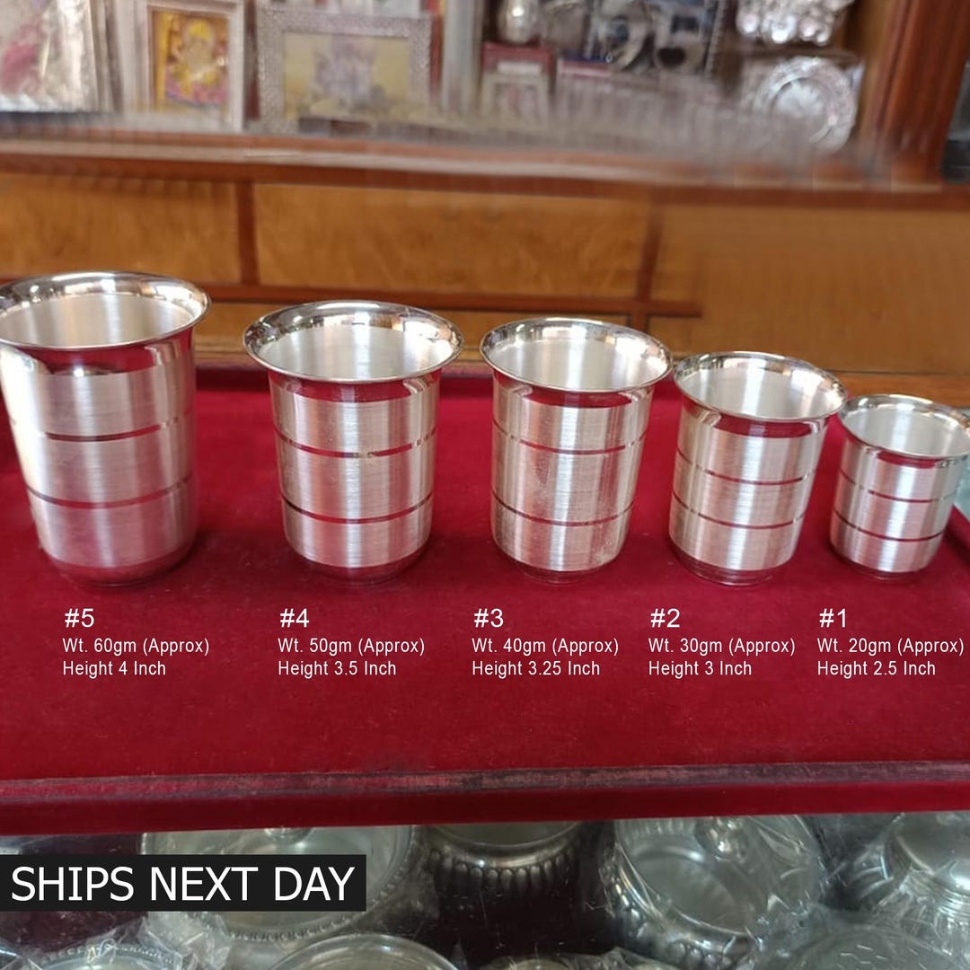 Handmade 999 Pure Silver Glass Cup, Silver Drinking Utensils, Baby Food ...