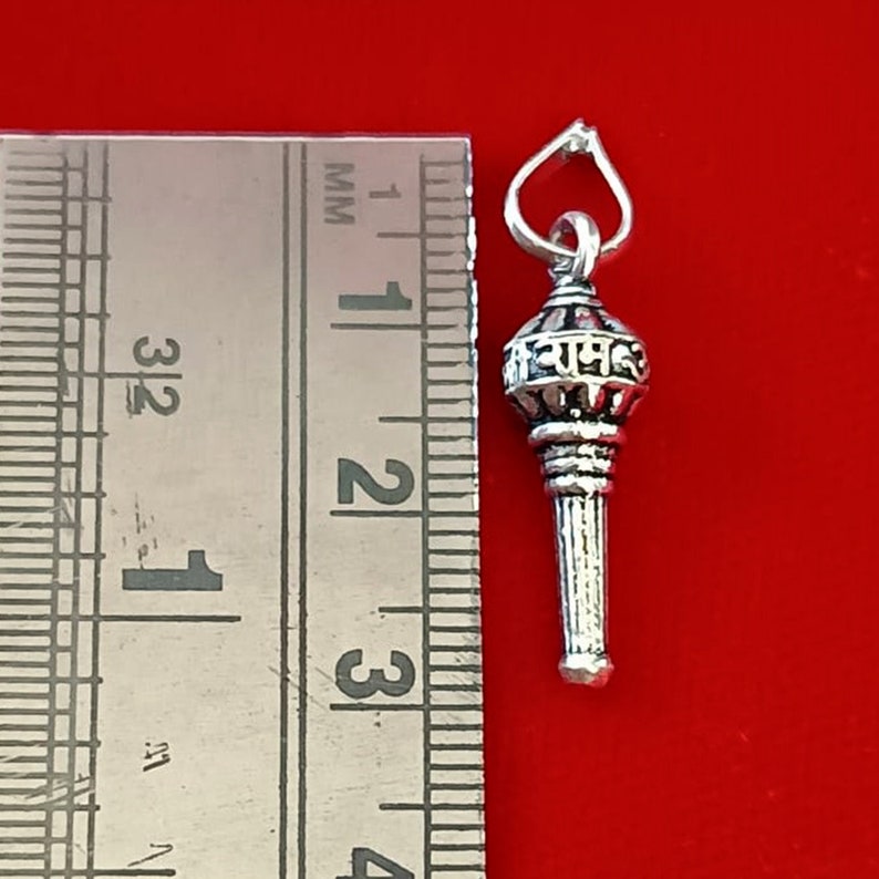 Sterling Silver Hanuman Gada Pendant Necklace, Mystic Amulet - Etsy
