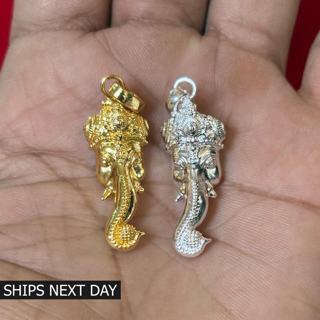 Sterling Silver Hindu God Ganesha Pendant, Religious Locket - Etsy