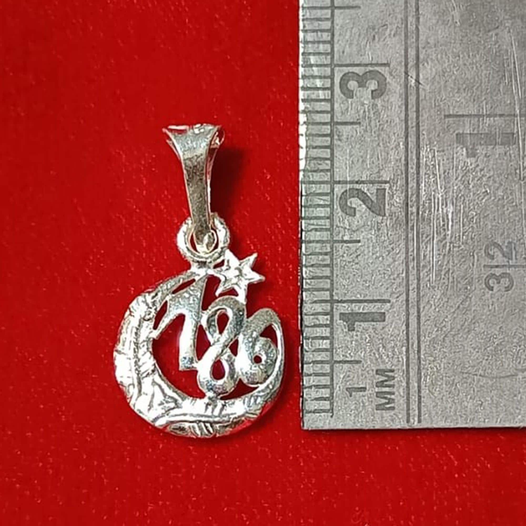 Sterling Silver 786 Pendant, Allah Necklace, Religious Locket - Etsy