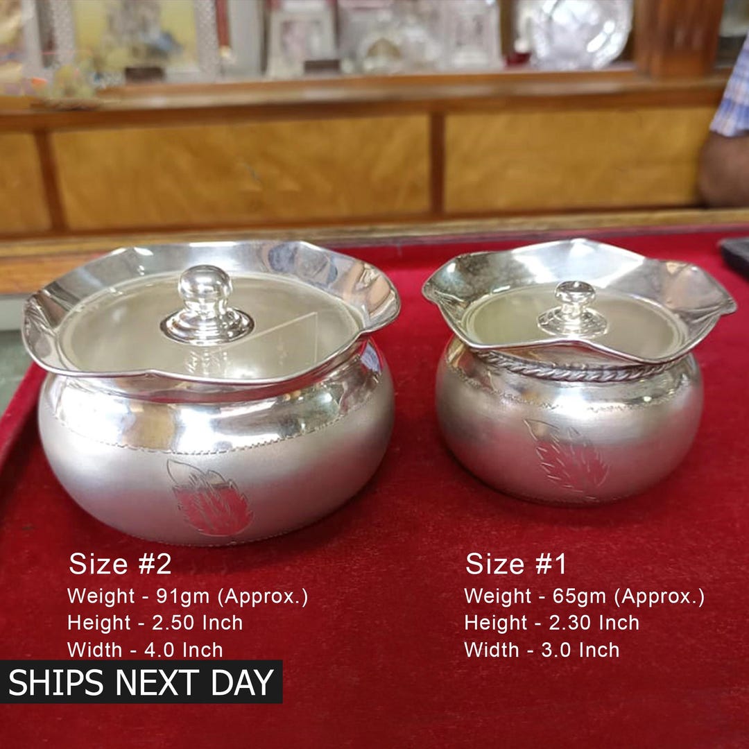 Pure 999 Silver Ghee Pot, Solid Silver Kitchen Utensil - Etsy