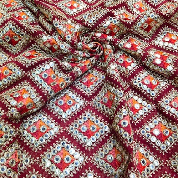 Mirror Work Fabric - Etsy