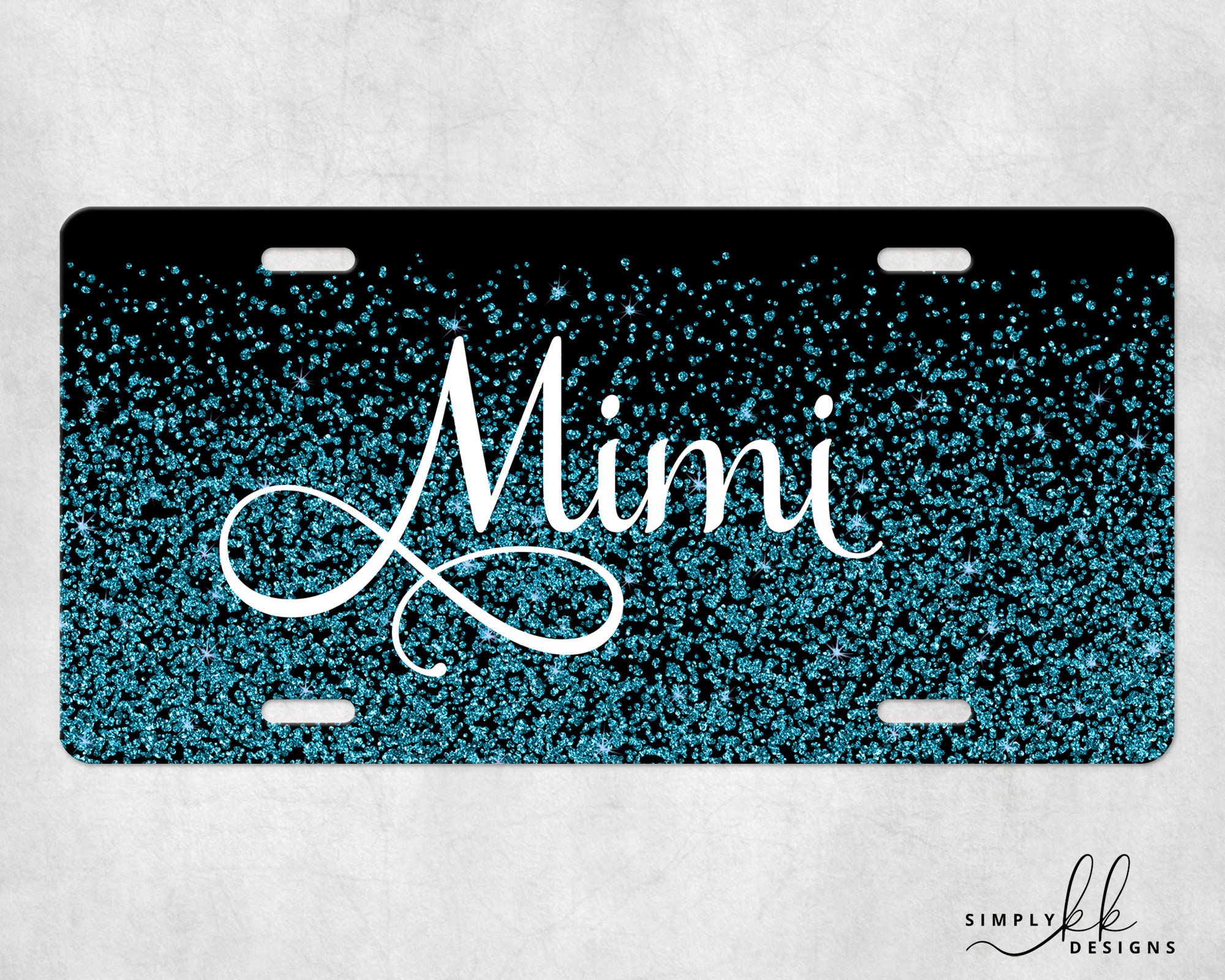 Blue Mimi Confetti Vanity Plate, Sublimation 12x6 License Plate Design ...
