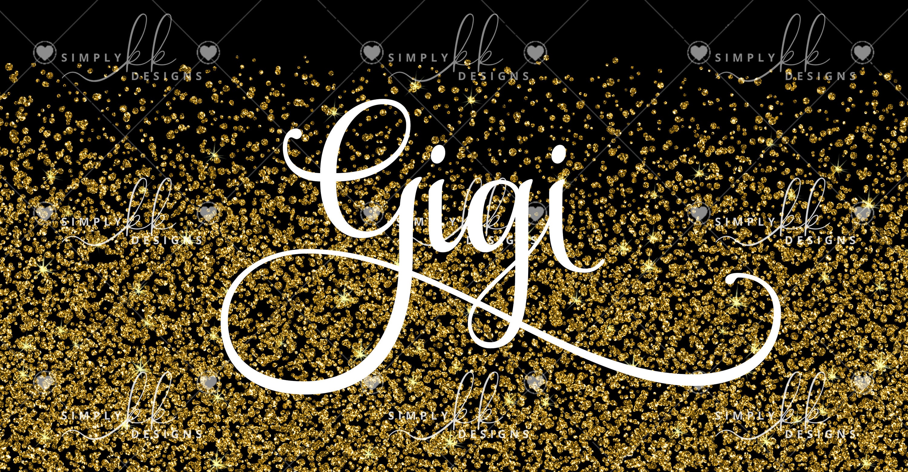 Gold Gigi Confetti Vanity Plate, Sublimation 12x6 License Plate Design ...