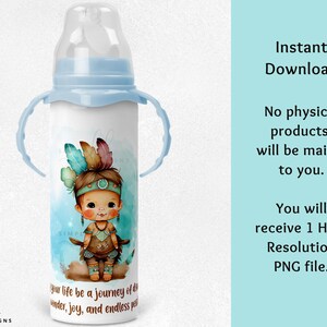 Native American Baby Boy, Sublimation 8 Oz Baby Bottle Wrap, May Your ...
