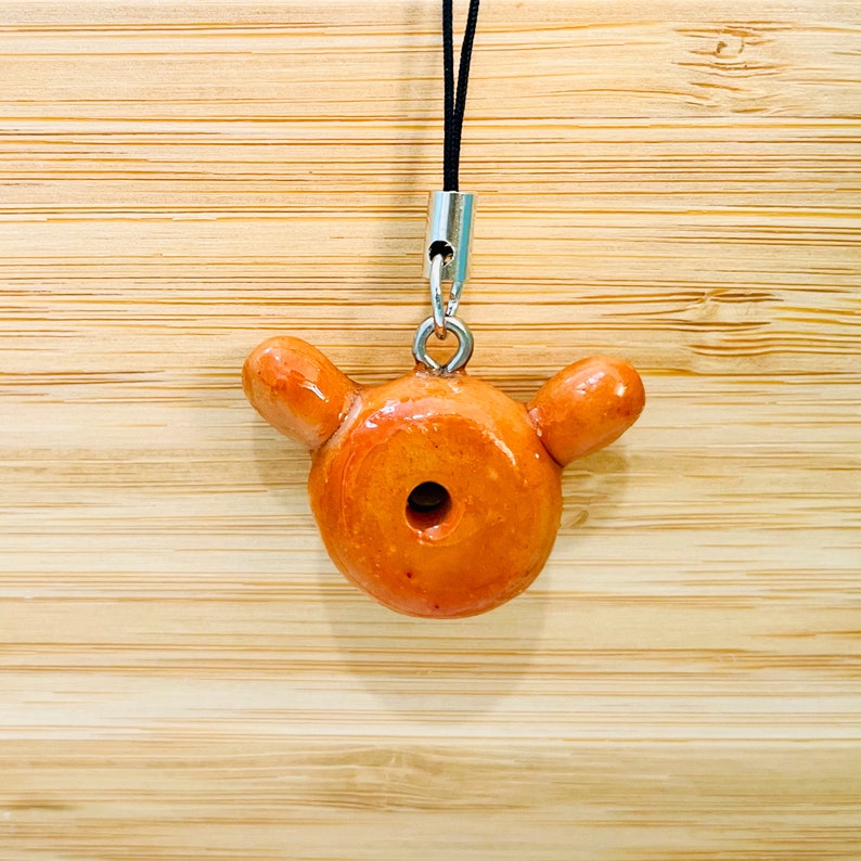 Cute Kawaii Bunny Bagel Artisan Charm Keyring, Key Chain, Polymer Clay ...