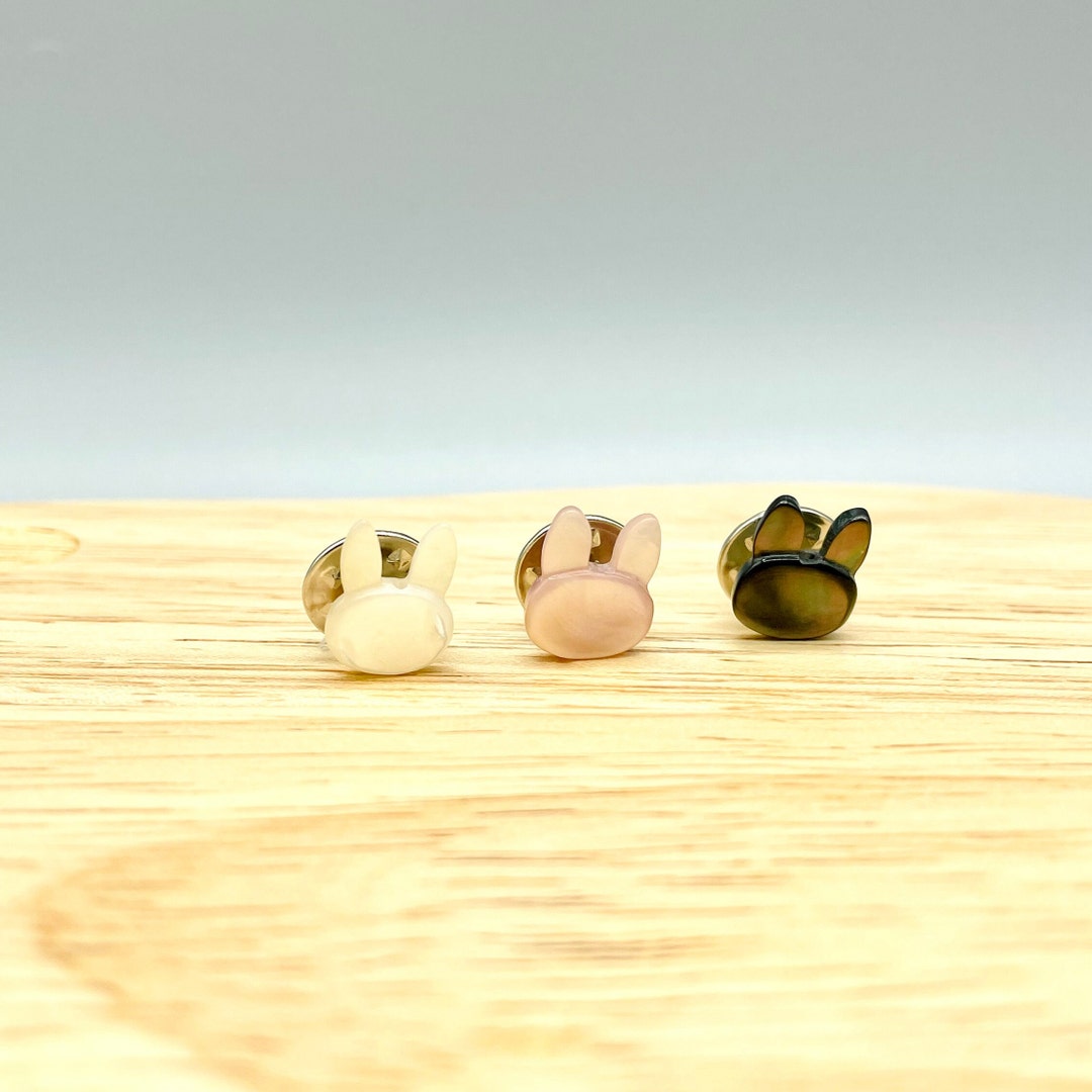 Rabbit Seashell Brooch, Rabbit Pin - Etsy