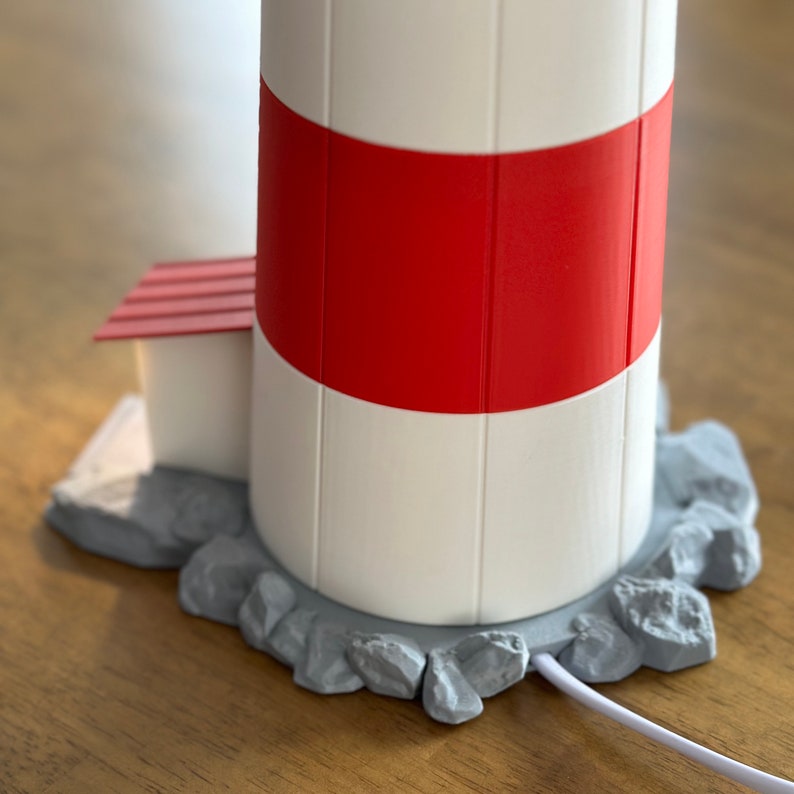 Handmade 3D Printed Lighthouse, Lighthouse Bedside Desk Lamp, Art Deco ...