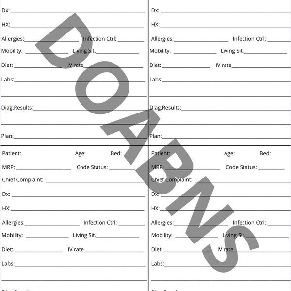 Er Report Sheet - Etsy
