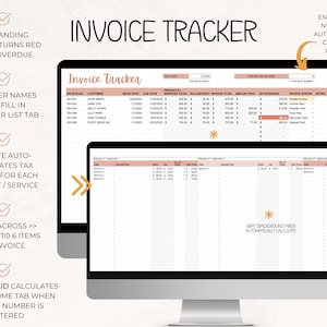 Easy Bookkeeping and Invoice Template, Small Business Bookkeeping ...