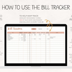 Simple Bill Tracker, Digital Bill Payment Tracker, Google Sheets ...
