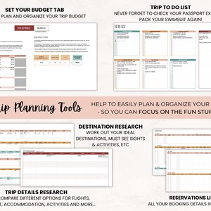 Travel Planner for Google Sheets, Travel Itinerary Template, Vacation ...