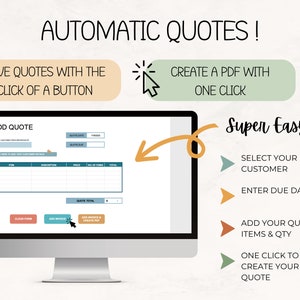 Quote Tracker for Excel, Small Business Bookkeeping Spreadsheet, Blue ...