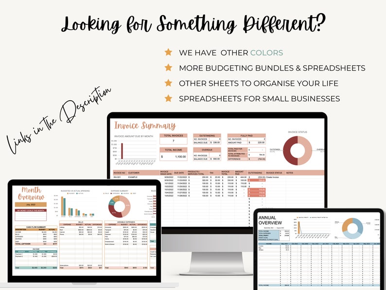 Ultimate Monthly Budget Spreadsheet Template for Google Sheets, Annual ...