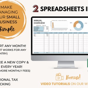Excel Bookkeeping and Invoice Spreadsheet, Small Business Bookkeeping ...