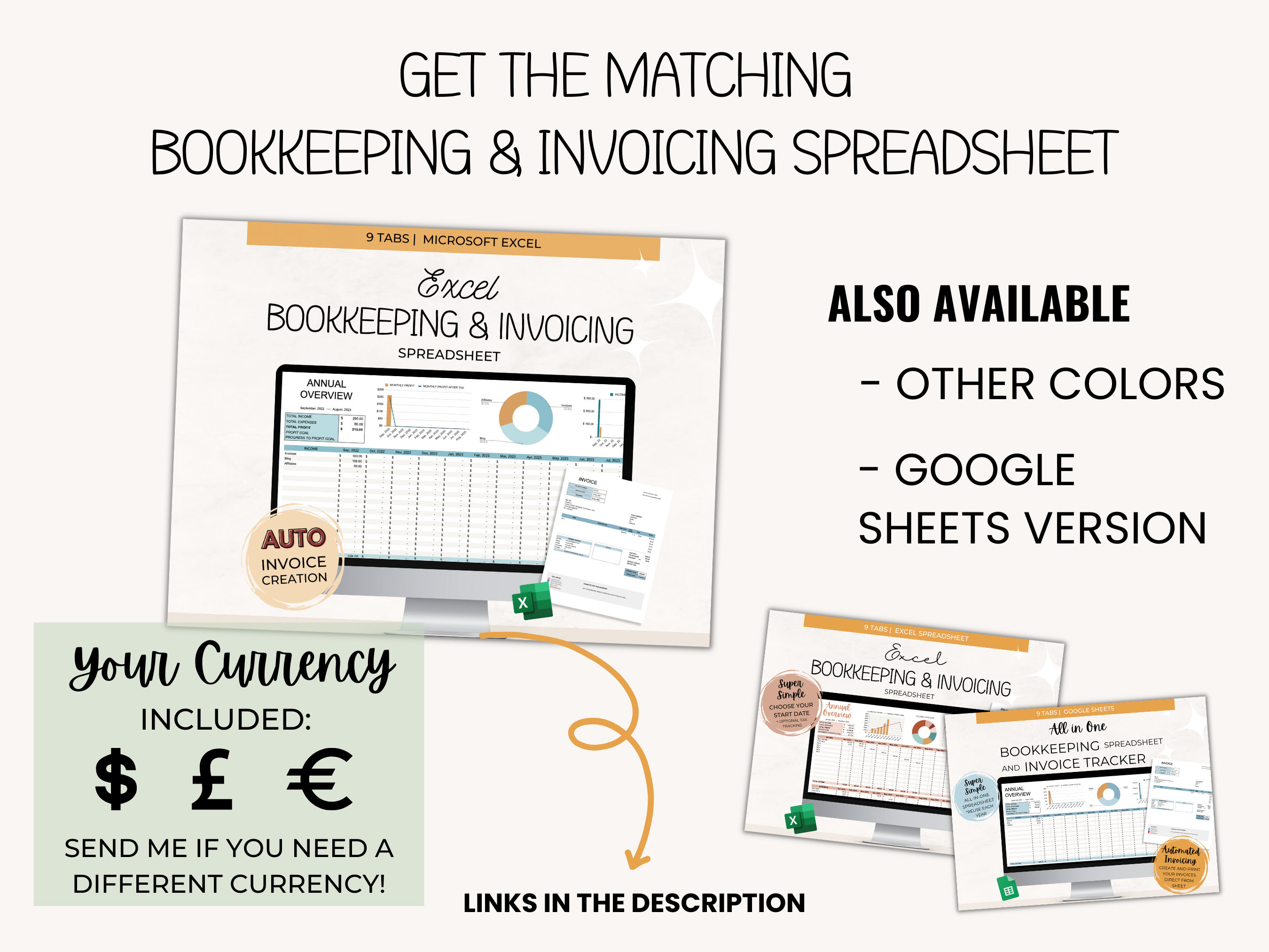 Quote Tracker for Excel, Small Business Bookkeeping Spreadsheet, Blue ...