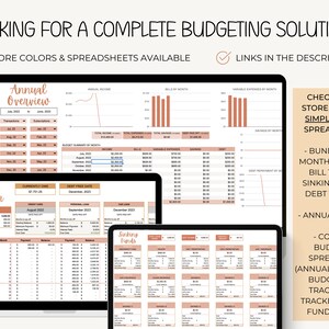Easy Budget Spreadsheet, Annual Budget Template, Monthly Budget ...