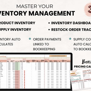 Simple Inventory Tracking Bookkeeping and Invoicing, Small Business ...
