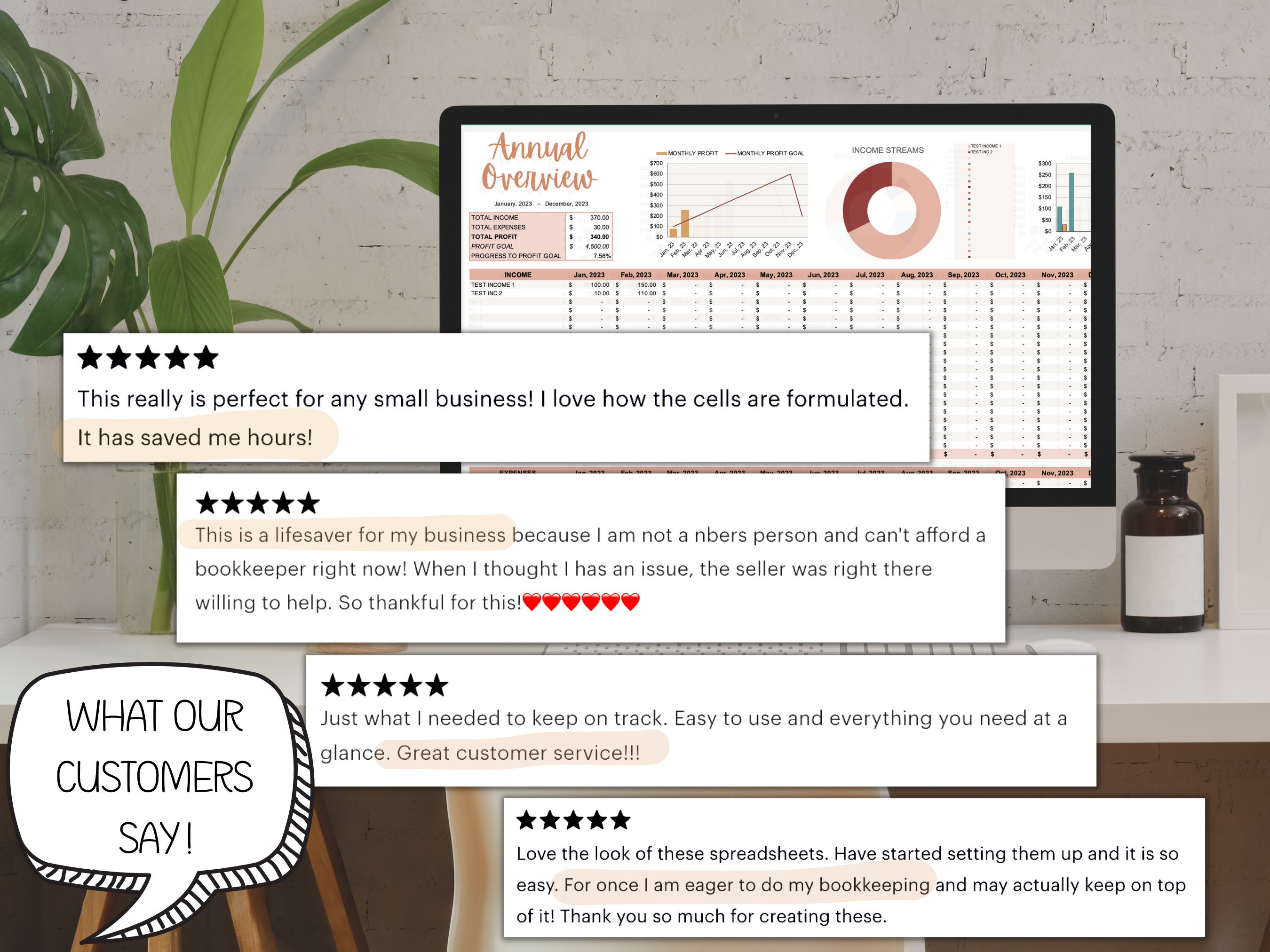 Quote Tracker for Excel, Small Business Bookkeeping Spreadsheet, Blue ...