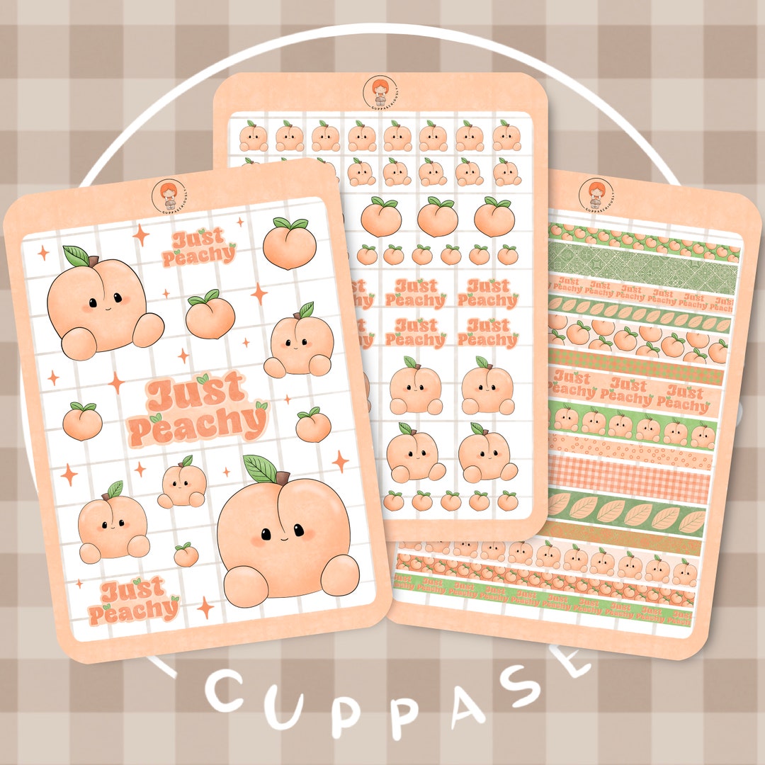Peachy Stickers Sticker Sheets Planner Stickers Illustration Stickers ...