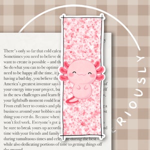 Axolotl Bookmarks Illustrated Bookmarks Cosy Bookmarks - Etsy