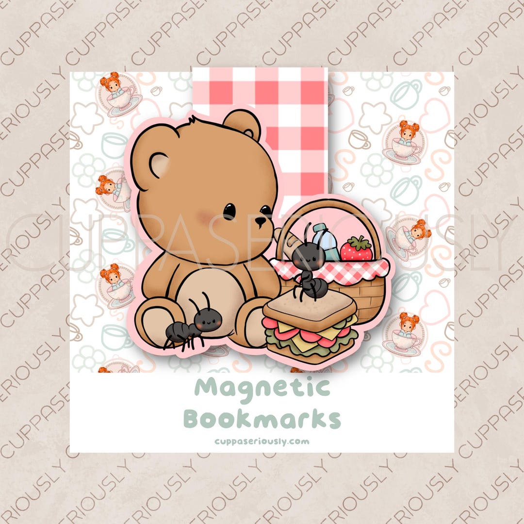 Teddy Bear Picnic Magnetic Bookmark | Cute Gift | Gift | Birthday ...