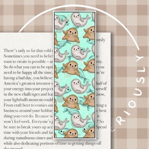 Seal Bookmarks | Illustrated Bookmarks | Sea Lion Bookmarks | Cosy ...