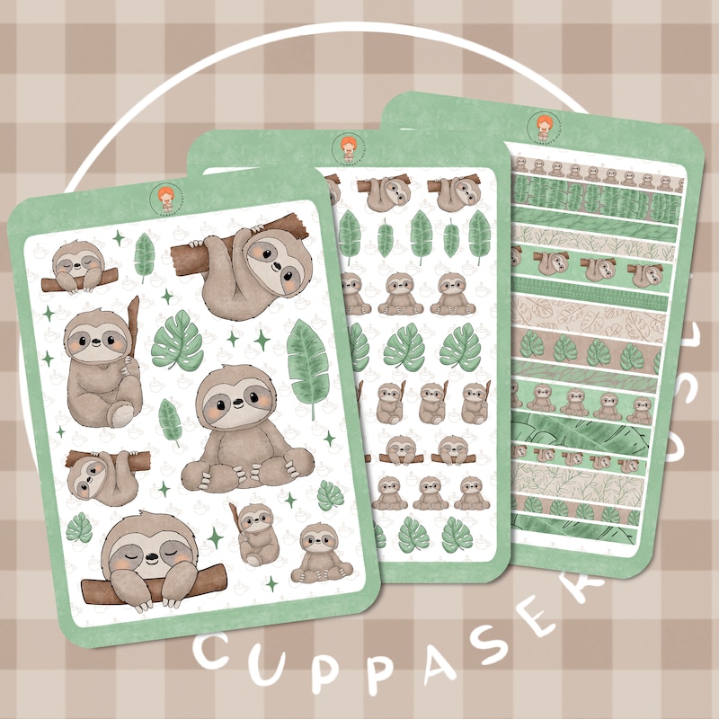 Sloth Sticker - Etsy