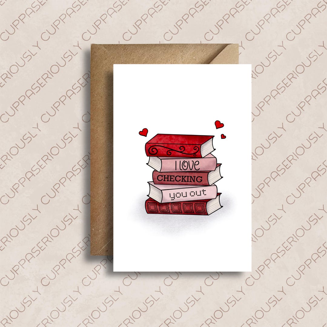 Book Lover Greetings Card | Illustrated Note Card | Cosy Cards ...