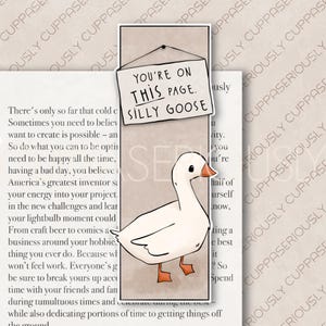 Silly Goose Illustrated Bookmark Set - Etsy