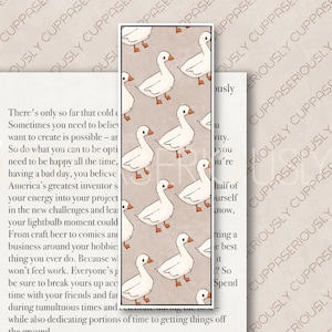 Silly Goose Illustrated Bookmark Set - Etsy