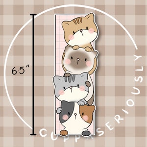 Kitty Cats Bookmarks | Illustrated Bookmarks | Cute Kittens Bookmarks ...