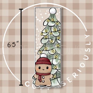 Gingerbread Christmas Tree Bookmark: Illustrated Holiday Bookmarks - Etsy