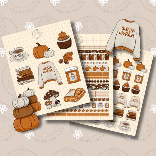 Autumn Stickers - Etsy