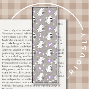 Ghost Reading Bookmarks | Illustrated Bookmarks | Bookmarks | Cosy ...