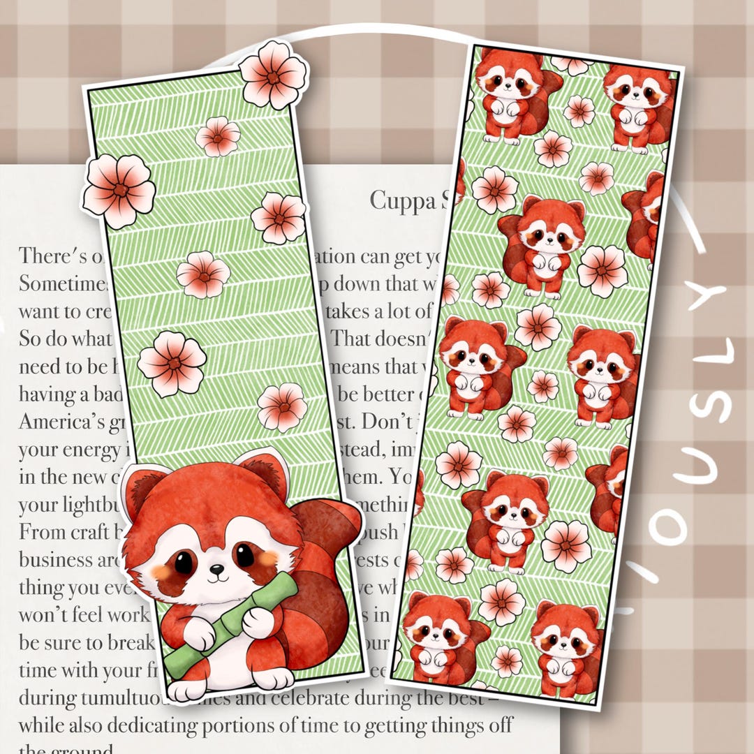 Red Panda Bookmarks | Illustrated Bookmarks | Turning Red Bookmarks ...
