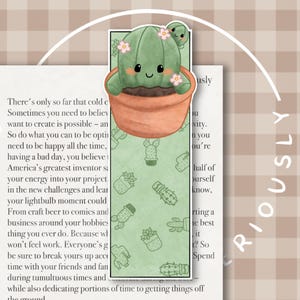 Cactus Succulent Bookmarks | Illustrated Bookmarks | Plant Bookmarks ...