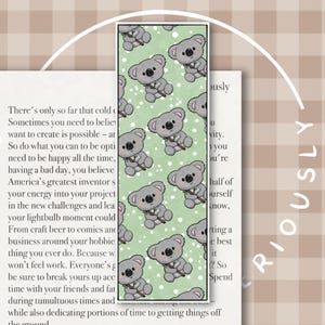 Koala Bookmarks | Illustrated Bookmarks | Bear Bamboo Bookmarks | Cosy ...