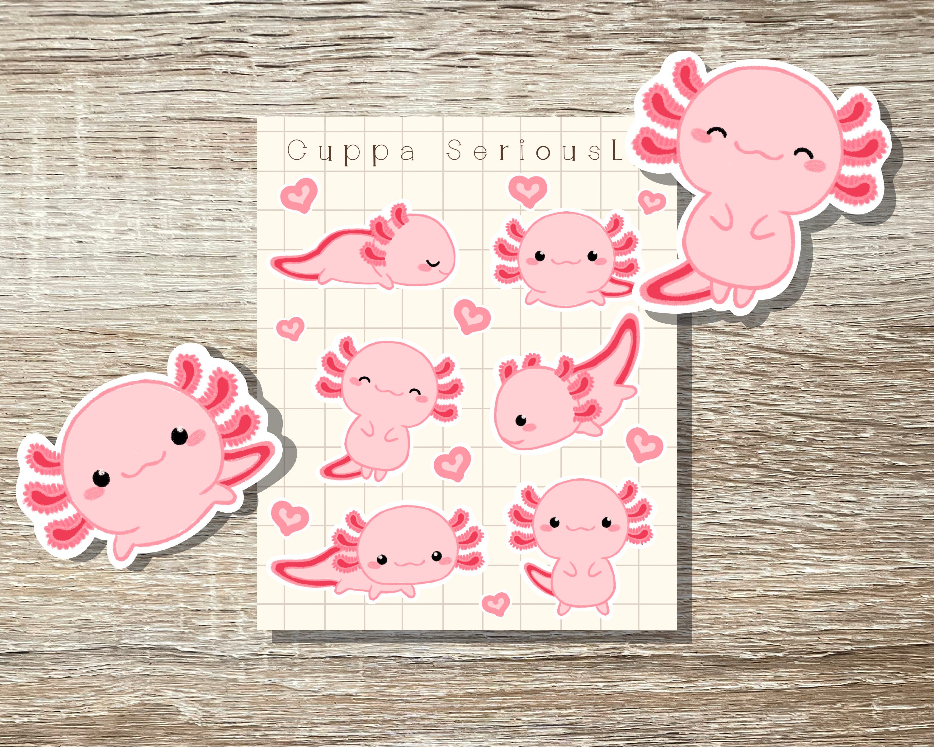 Axolotl Sticker Sheet Bullet Journal Stickers Planner - Etsy